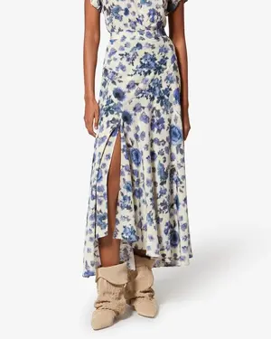 Isabel Marant Étoile Sakura Floral Print Midi Skirt - Multicolor