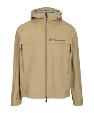 Moncler Hooded Shell Jacket - Light Brown