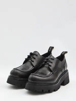 Celine Triomphe Derby Shoes In Shiny Bull