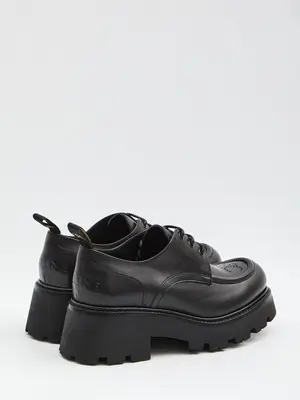 Celine Triomphe Derby Shoes In Shiny Bull