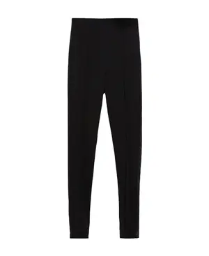 Max Mara Knitted Trousers With Satin Side Stripes