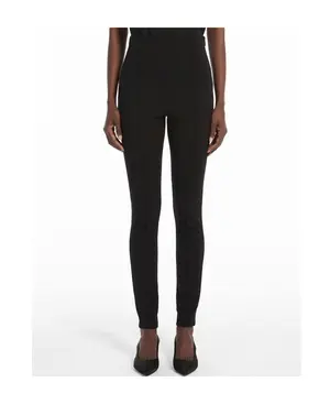 Max Mara Knitted Trousers With Satin Side Stripes