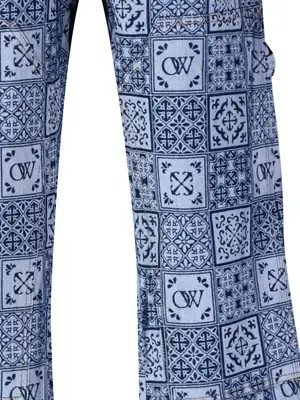 Off-White Printed Belt-loop Jeans