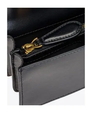 Pinko Love Leather Crossbody Bag - Black