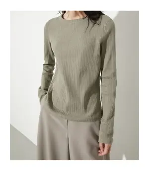 MAXCO. Max&co. Ribbed Knit Long Sleeve T-shirt
