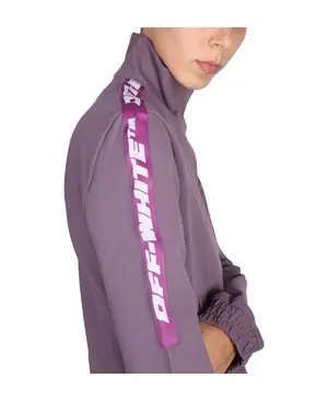 Off-White Logo Detailed High-neck Zipped Sweatshirt