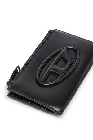 DIESEL® 1dr Logo-plaque Cardholder - Black