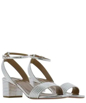 AQUAZZURA Sundance Metallic Sandals - White