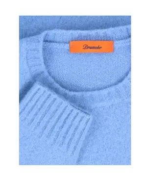 DRUMOHR Wool Crew Neck Sweater - Blue