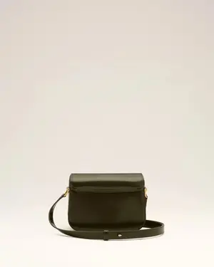 AMI Paris Logo Plaque Shoulder Bag - Deep Khaki
