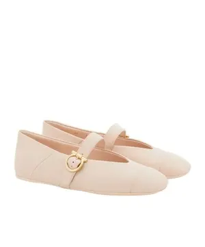 FERRAGAMO Gancini Buckle Flats - Ballet