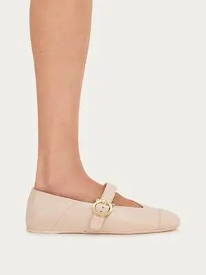 FERRAGAMO Gancini Buckle Flats - Ballet