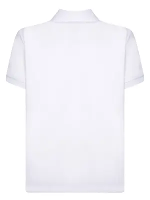 Moncler Short Sleeve Cropped Polo Shirt With Drawstring Hem - No