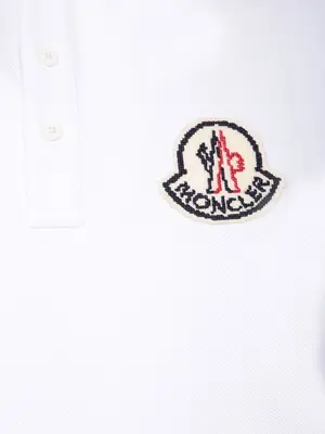 Moncler Short Sleeve Cropped Polo Shirt With Drawstring Hem