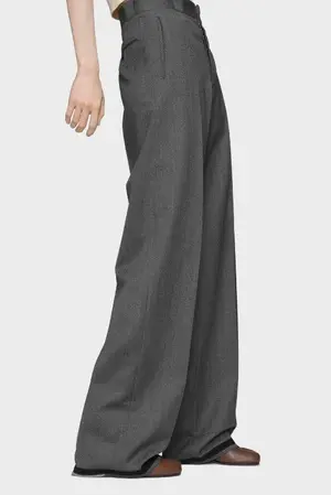 MAISON MARGIELA Wool-blend Tailored Trousers - Anthracite