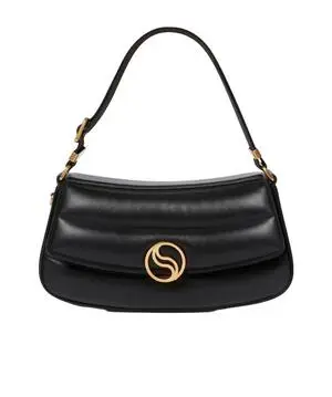 Stella McCartney S-wave Logo Plaque Foldover Shoulder Bag
