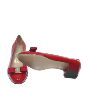 FERRAGAMO Bow Detailing High Heel Pumps - Red