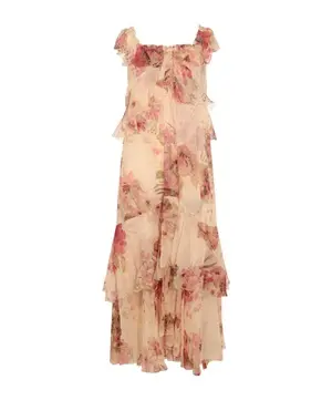 Celine Printed Ruffled Maxi Dress