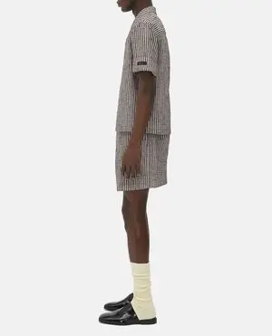 Bottega Veneta Checkered Relaxed Fit Shorts