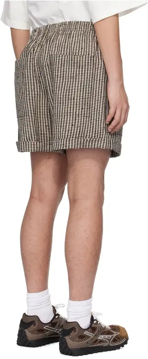 Bottega Veneta Checkered Relaxed Fit Shorts