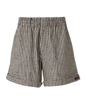 Bottega Veneta Checkered Relaxed Fit Shorts - Brown