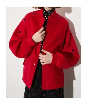 MAXCO. Double-woven Wool Bomber Jacket With Eyelet Detailing
