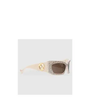 Gucci Embellished Square Frame Sunglasses