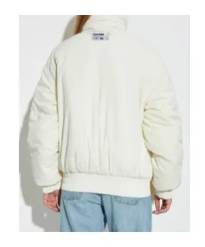 GOLDEN GOOSE Attached Gloves Padded Jacket - White