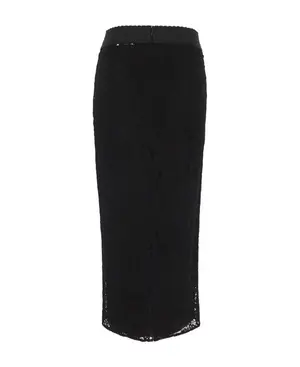 Dolce & Gabbana Lace Ankle-length Skirt With Logo Detail