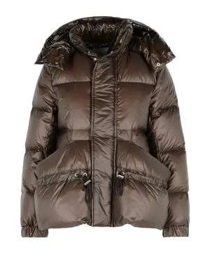 Sacai Hooded Puffer Jacket With Drawstring Waist