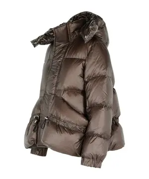 Sacai Hooded Puffer Jacket With Drawstring Waist
