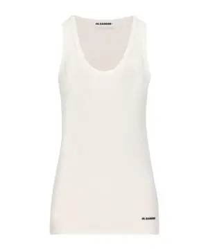 JIL SANDER Sleeveless Tank Top - White
