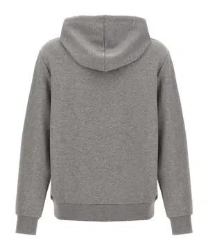 A.p.c. Logo Printed Drawstring Hoodie - Gray