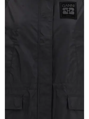 GANNI Flyweight Banana Graphic Long Coat