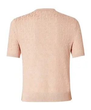 Fendi Micro Ff Ribbed Knit Top
