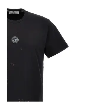 Stone Island Compass-motif Crew-neck T-shirt