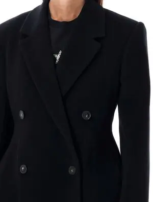 Stella McCartney Double Breasted Long Sleeved Coat - Black