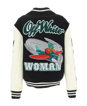 Off-White Embr Patches Embroidered Varsity Jacket