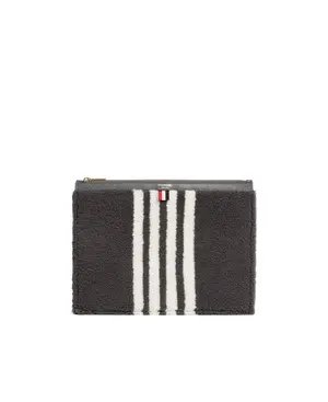 Thom Browne 4-bar Stripe Document Holder - Medium Gray