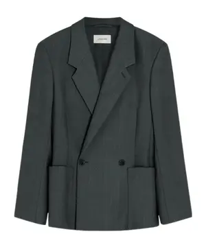 LEMAIRE Double-breasted Tailored Jacket - Grey