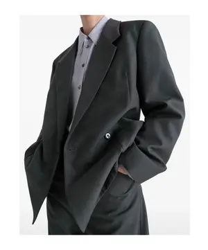 LEMAIRE Double-breasted Tailored Jacket - Grey
