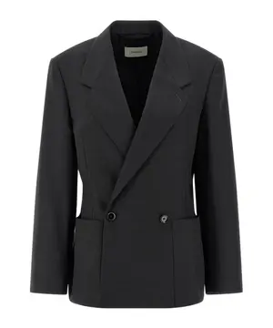 LEMAIRE Double-breasted Tailored Jacket - Grey