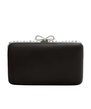 SELF-PORTRAIT Crystal Embellished Chainmail Clutch Bag - Multi Coloured