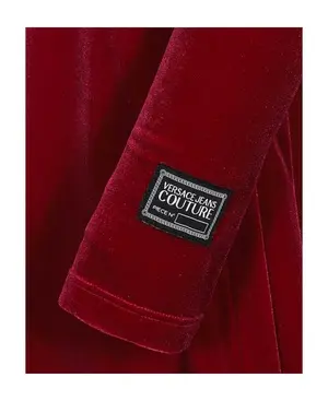 Versace Cut-out Long-sleeved Velvet Dress