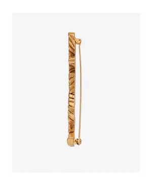 Saint Laurent Opyum Twisted Brooch - Yellow