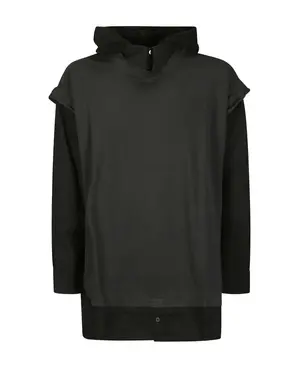 MAISON MARGIELA Layered Hoodie With Buttoned Cuffs