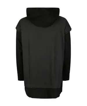 MAISON MARGIELA Layered Hoodie With Buttoned Cuffs