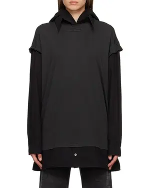 MAISON MARGIELA Layered Hoodie With Buttoned Cuffs