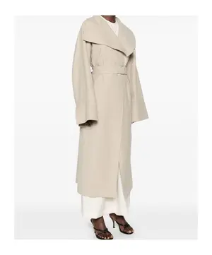 TOTEME Signature Belted Midi Coat - Nude