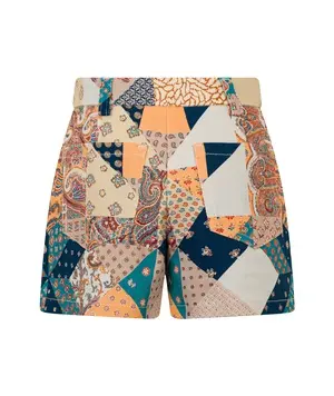 Etro Patchwork Print Shorts